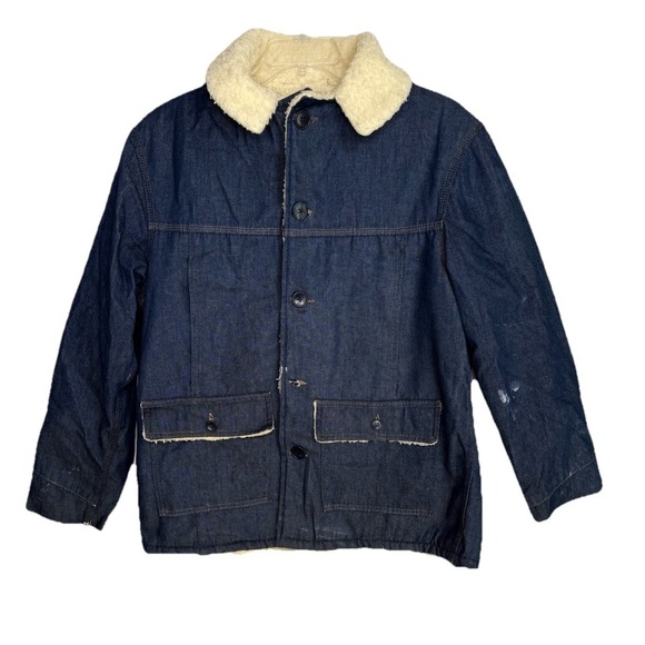Montgomery Ward | Jackets & Coats | Vintage Denim Faux Shearling Barn ...